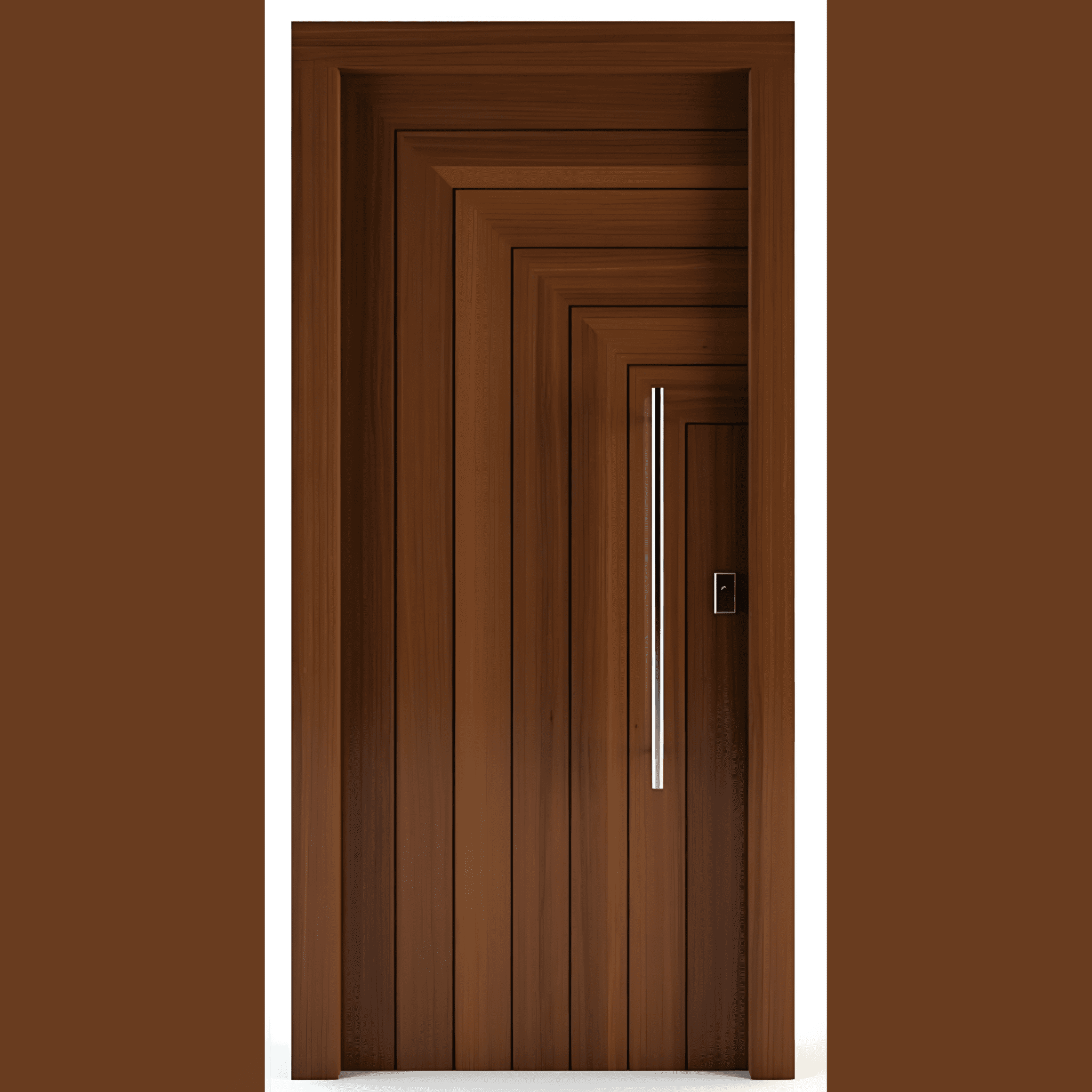 Luxury Layered Frame Wooden Main Door - Al Umaima Interiors